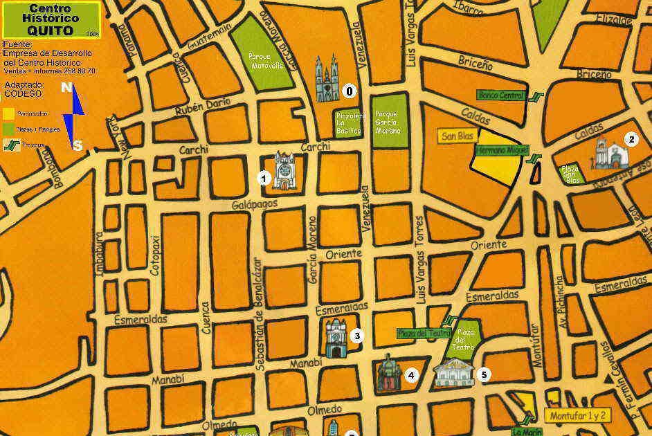 ATRACTIVOS TURISTICOS CENTRO HISTORICO DE QUITO: MAPA CENTRO HISTORICO ...